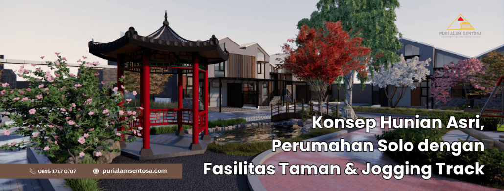 Perumahan dengan fasilitas taman dan jogging track di Solo